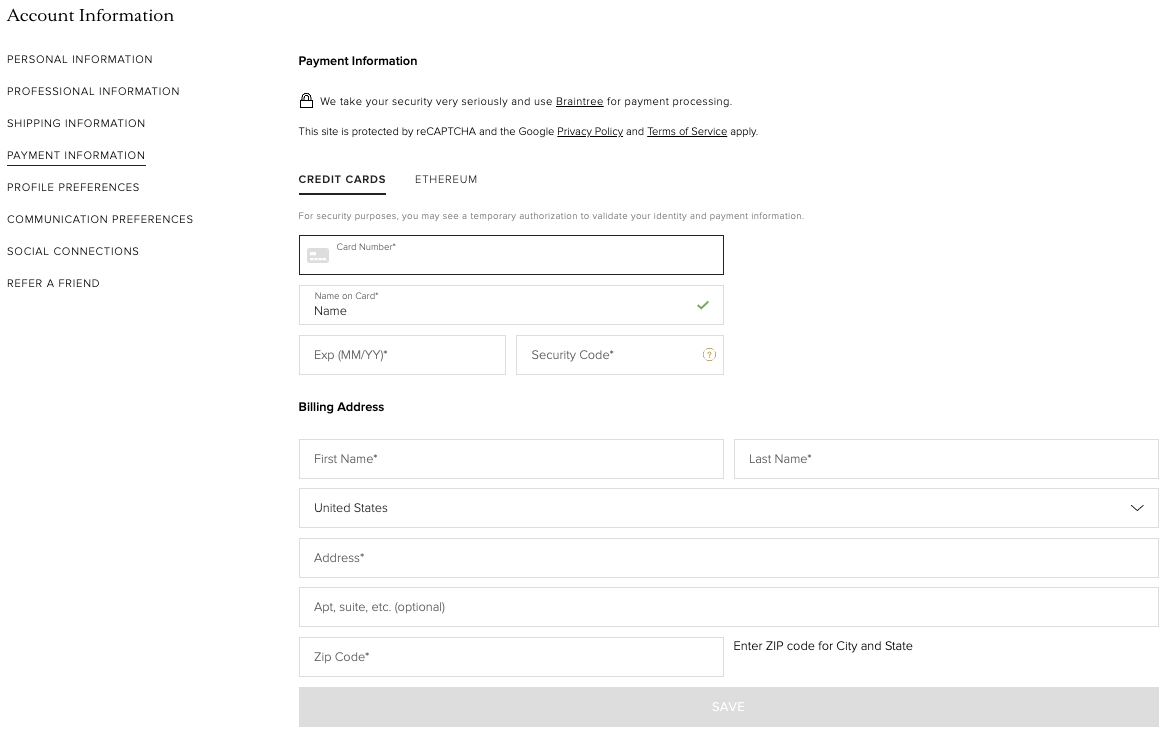 Managing Your Account Information – 1stDibs Support Center